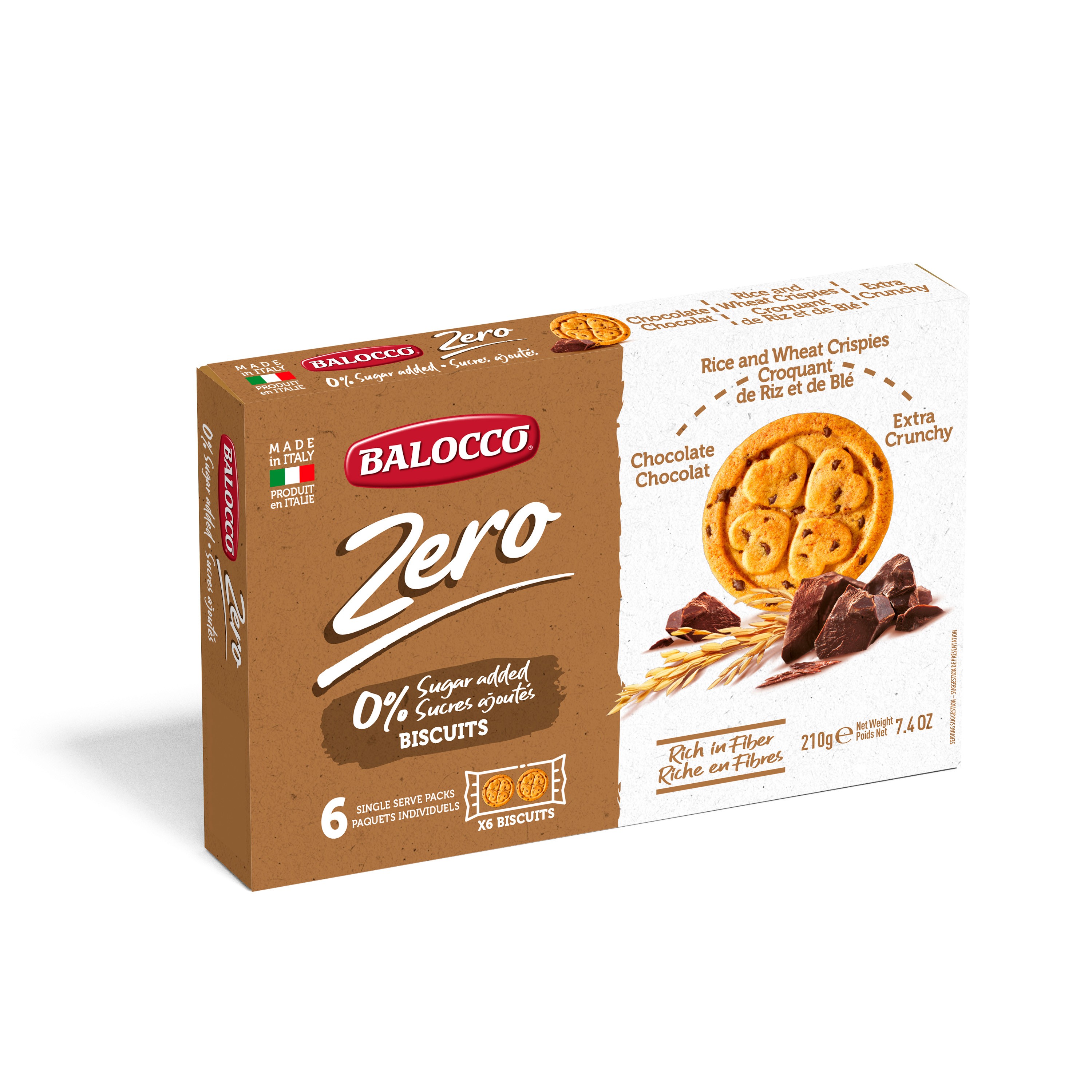 Chocolate Chips & Rice and Wheat Crispies | Zero | Balocco